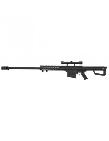 LANCER TACTICAL - SNIPER LT-20A BARRETT M82 con ottica (BLACK)