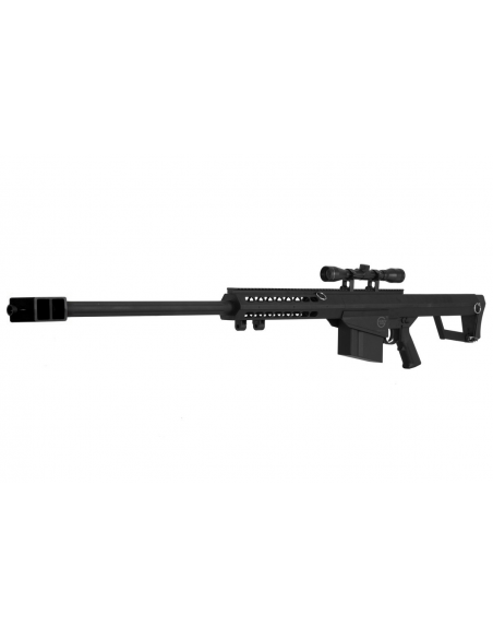LANCER TACTICAL - SNIPER LT-20A BARRETT M82 con ottica (BLACK)