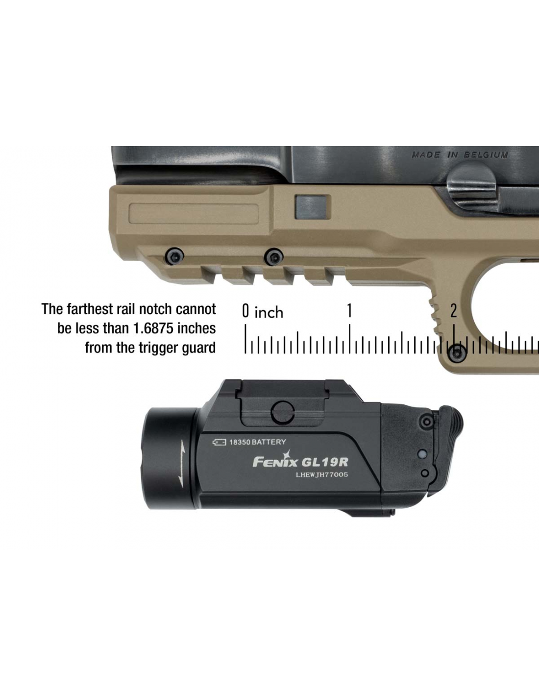 FENIX TORCIA da pistola GL19 R (1200 lumens)