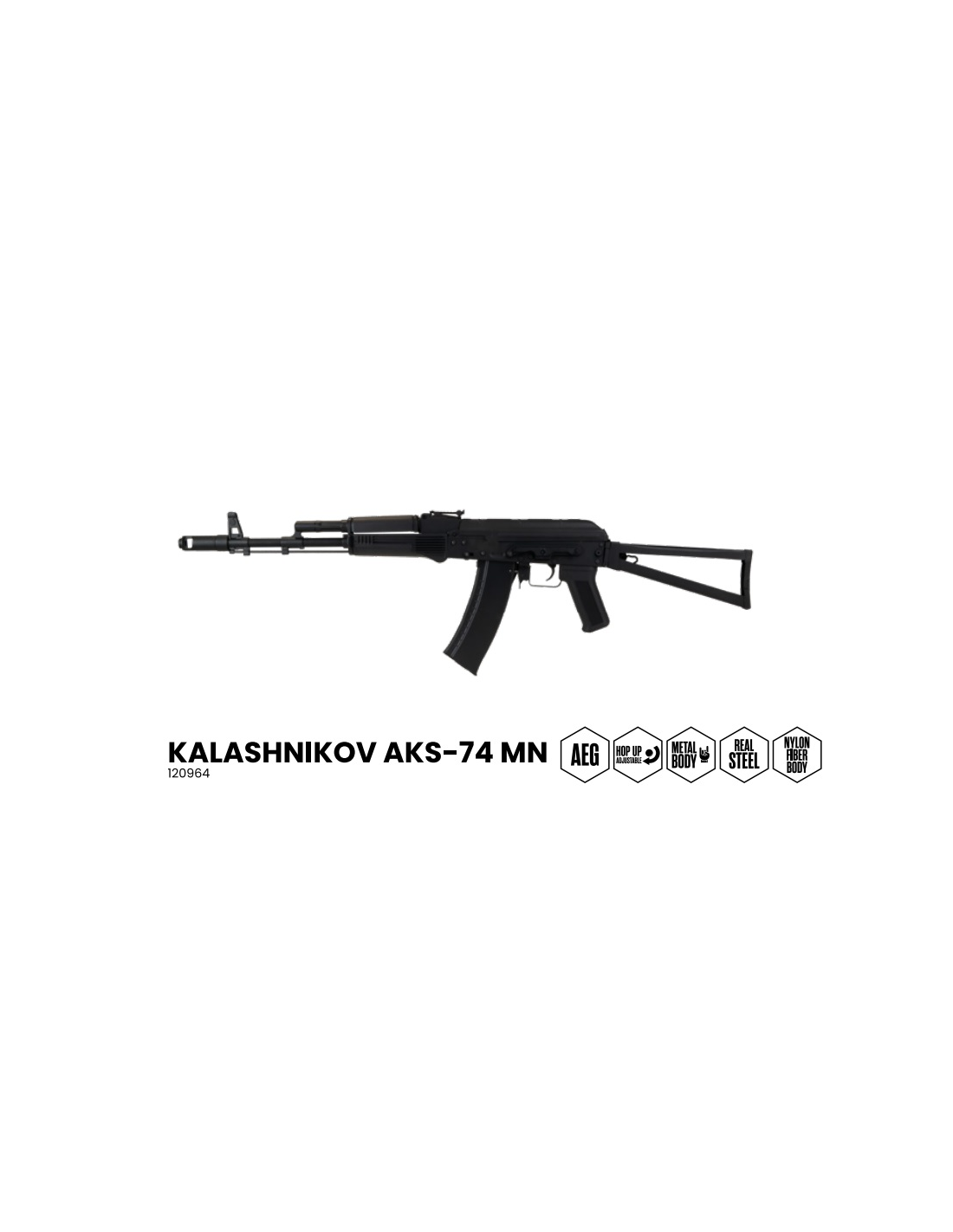 KALASHNIKOV AKS 74-MN BLACK ACIER - CYBERGUN