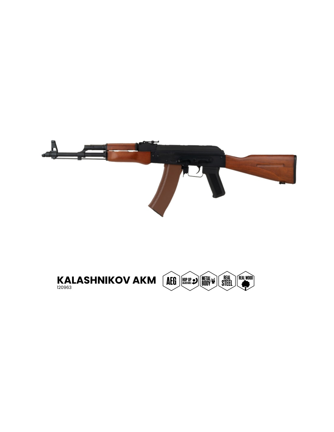 KALASHNIKOV AKM BLACK ACIER - CYBERGUN
