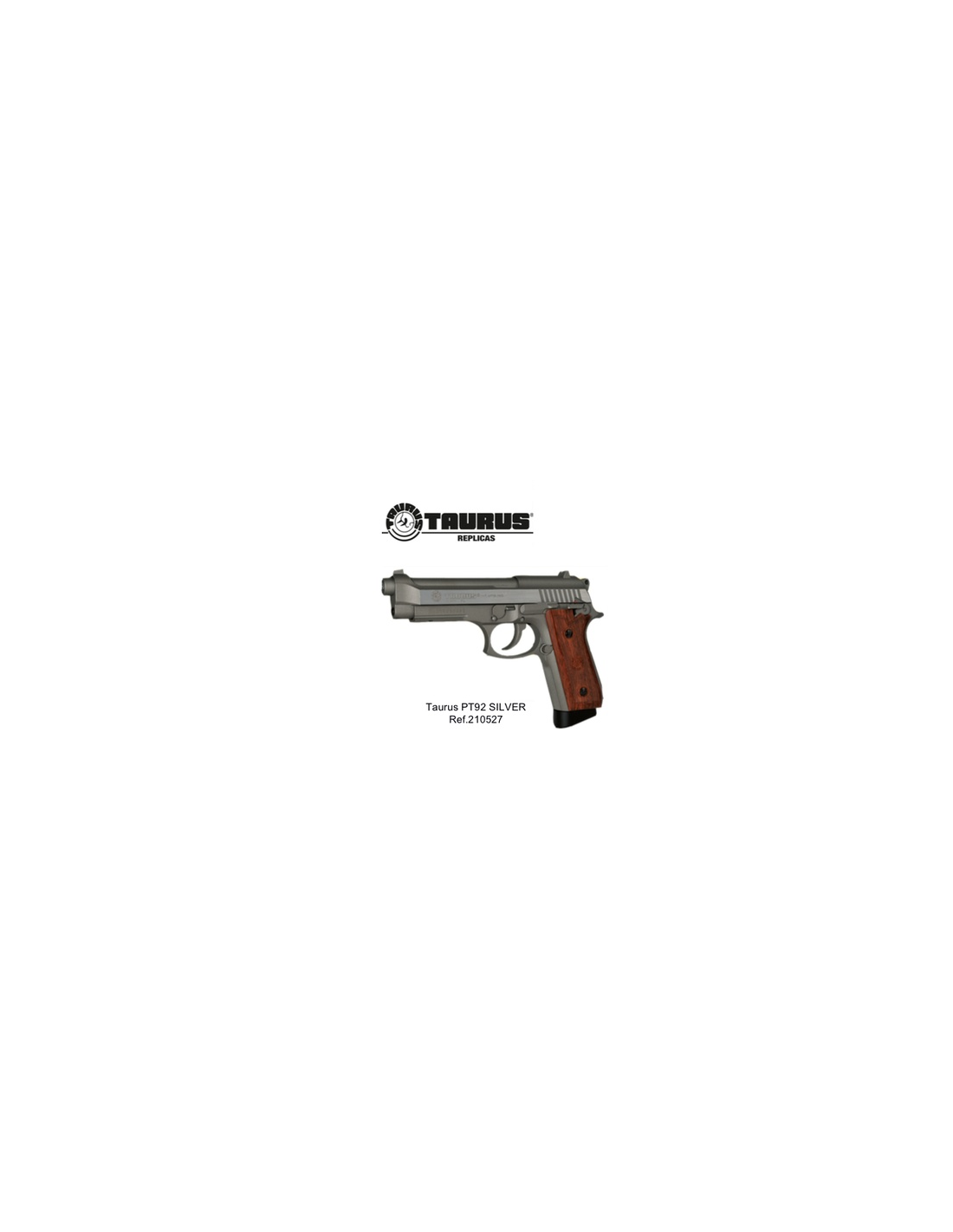 TAURUS PT92 INOX w/ RAIL(SEMI & FULL AUTO) FULL METAL (CO2)