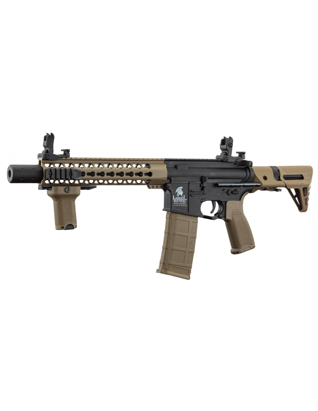 LANCER - LT-19 GEN2 M4 Silencer PDW Black Body / Tan