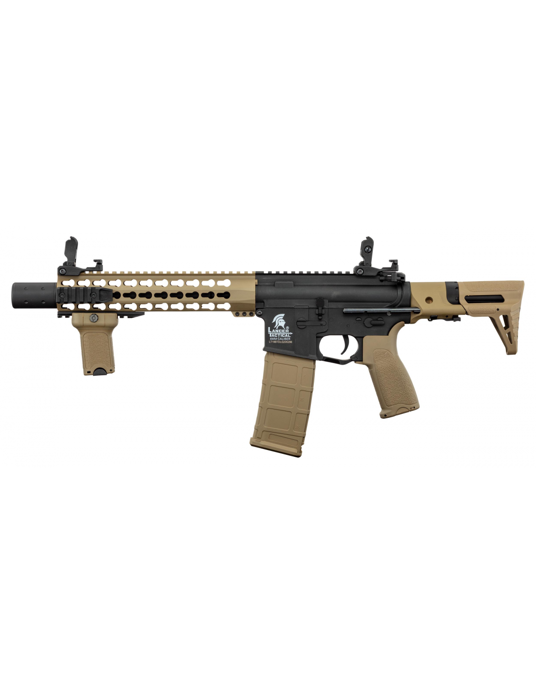 LANCER - LT-19 GEN2 M4 Silencer PDW Black Body / Tan