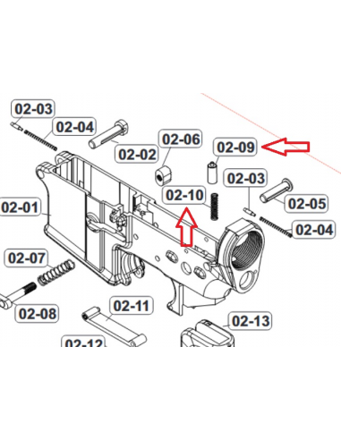 VFC - M4 GBBR Buffer Retainer with spring