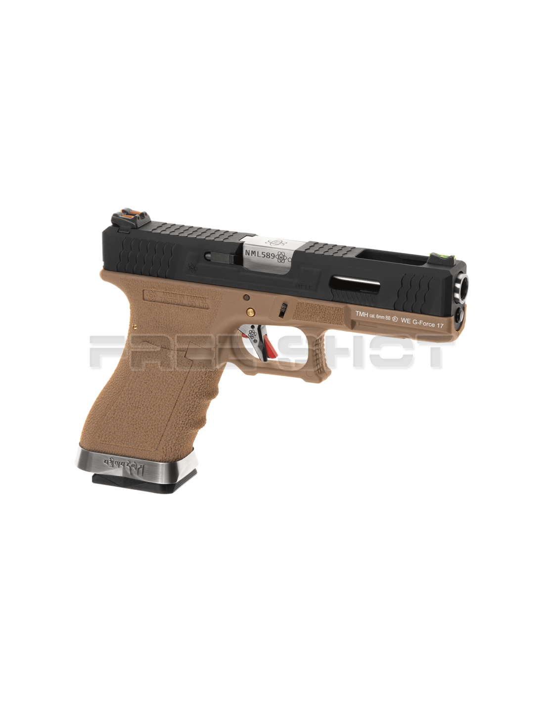 WE - G FORCE G17 SV BLACK BARREL + DESERT BODY (GAS)