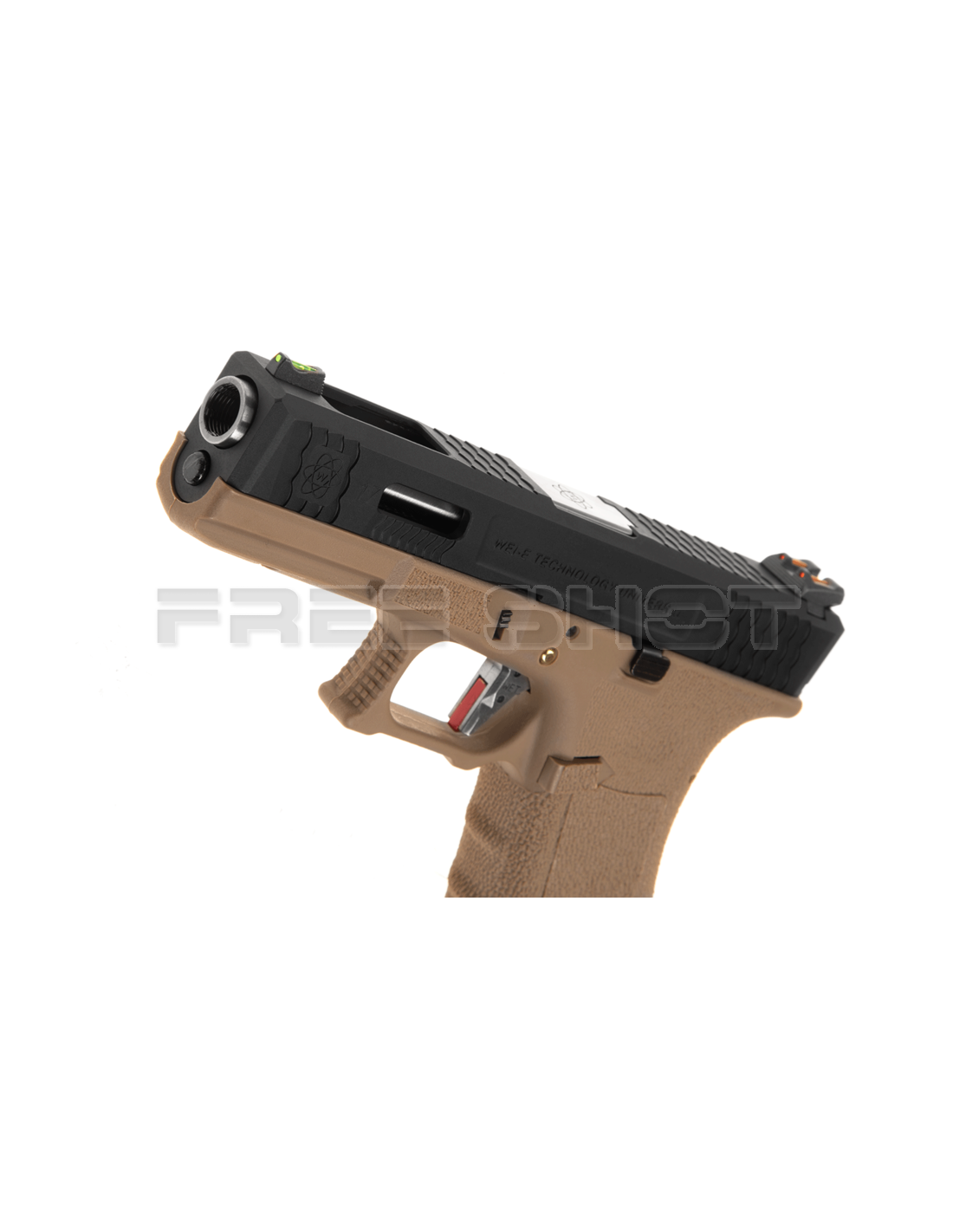 WE - G FORCE G17 SV BLACK BARREL + DESERT BODY (GAS)