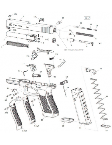 GLOCK - 280 MOLLA SGANCIO CARICATORE